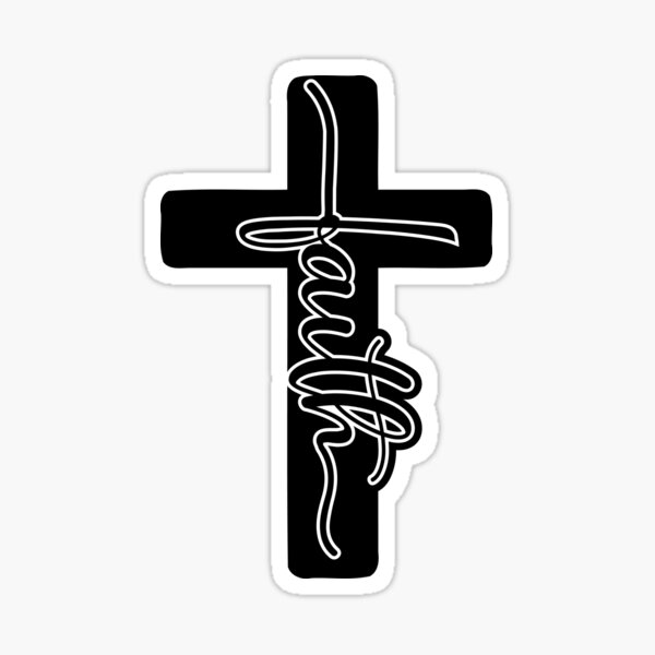 "Faith cross" Sticker for Sale by PepaAnaRB | Redbubble