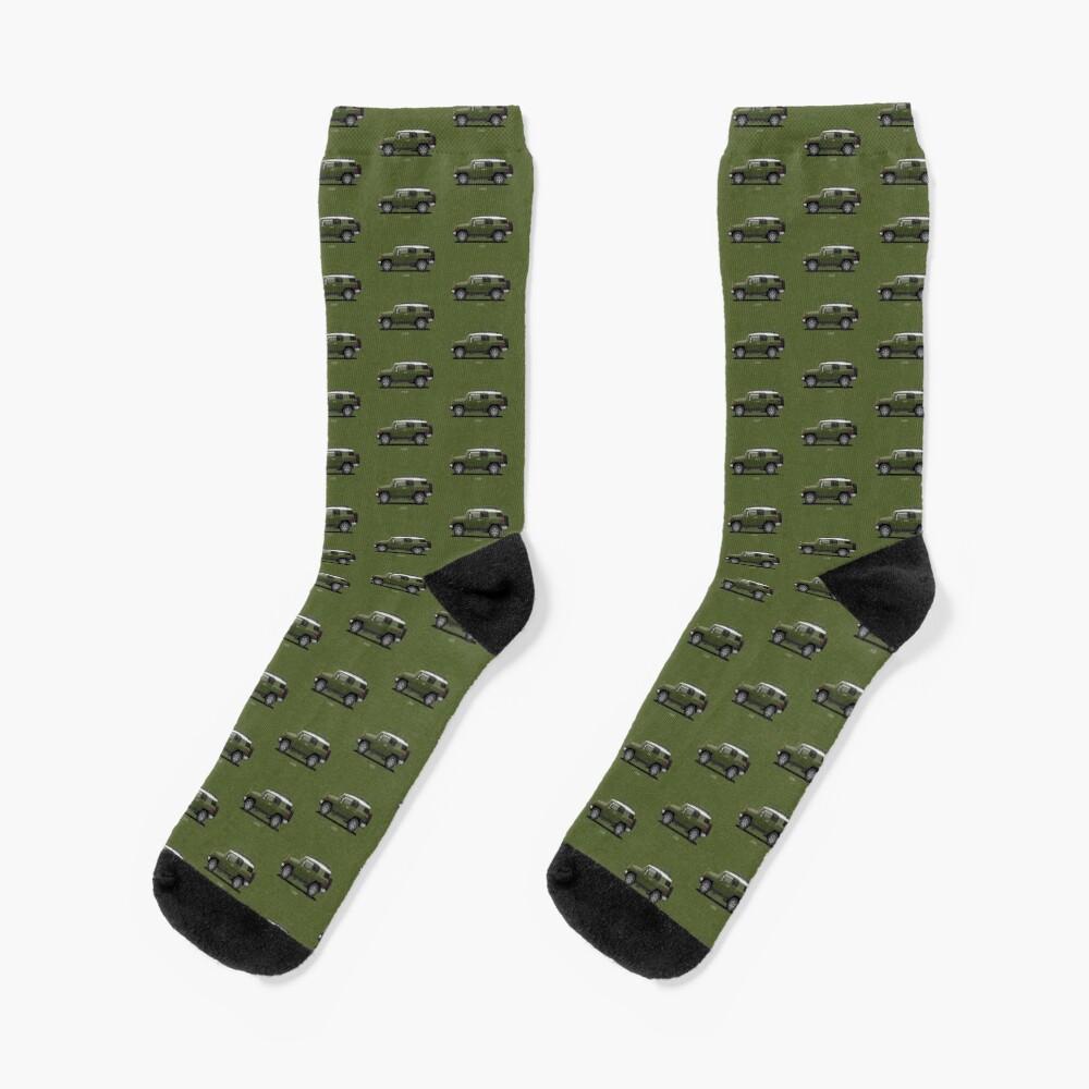 "FJ CRUISER GREEN" Socks by ARVwerks | Redbubble