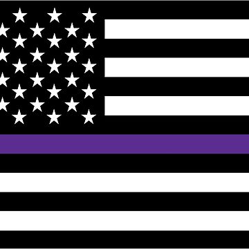 "AMERICAN FLAG - THIN PURPLE LINE" Sticker for Sale by WOOFANG | Redbubble