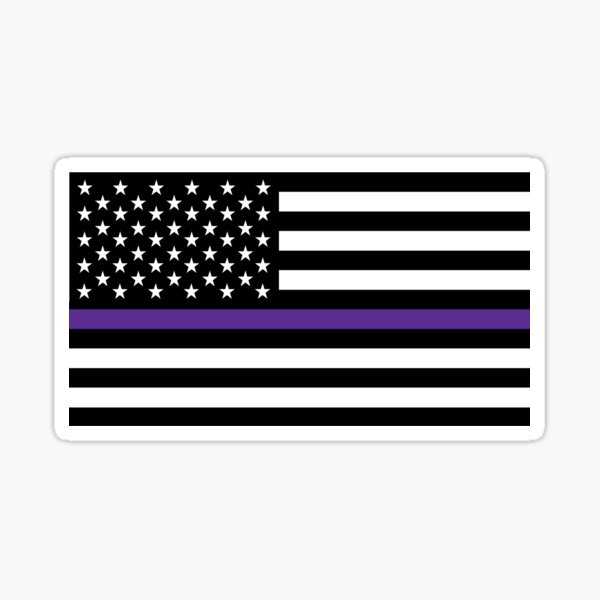 "AMERICAN FLAG - THIN PURPLE LINE" Sticker for Sale by WOOFANG | Redbubble