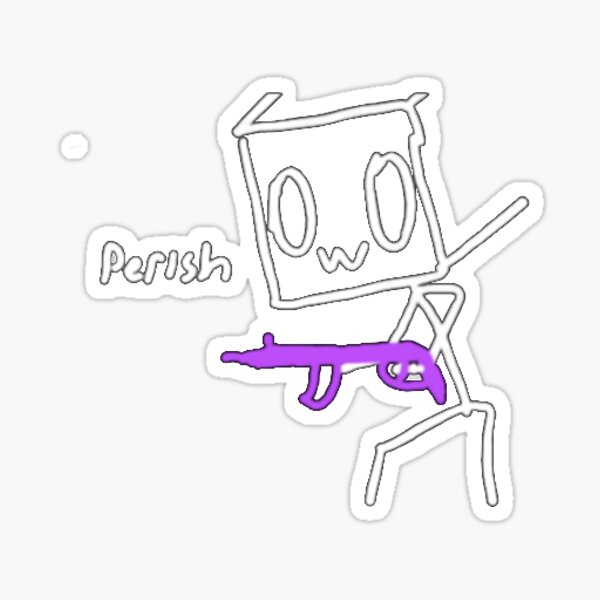 "Perish" Sticker for Sale by 3thernetgirl | Redbubble