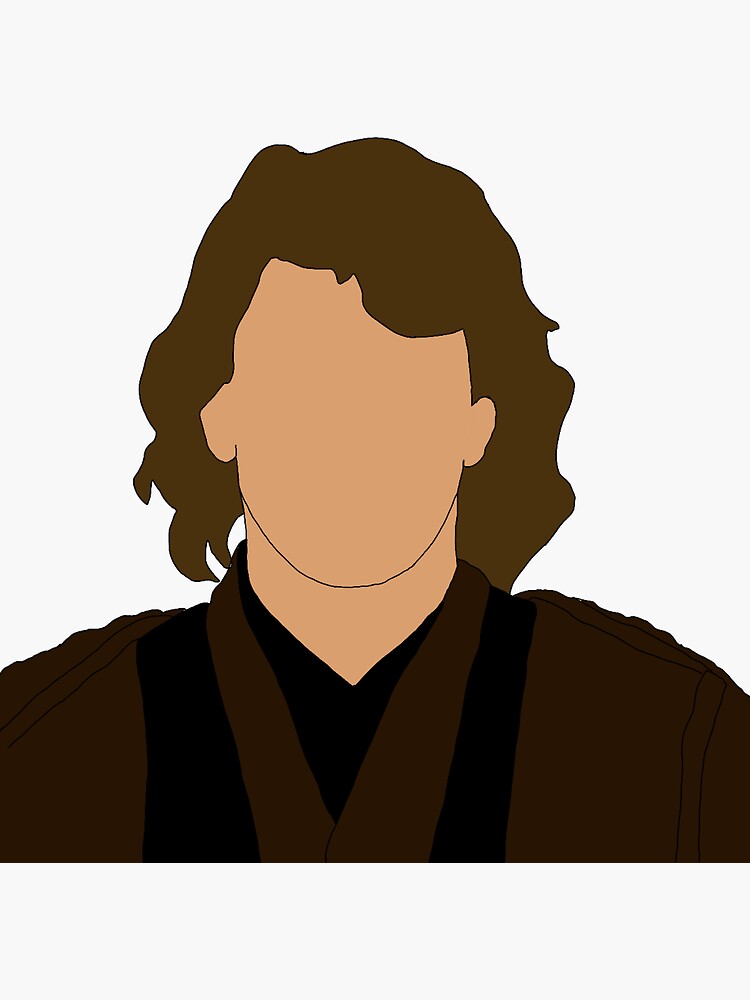 "Anakin Minimalist" Sticker by Rachel--renee | Redbubble