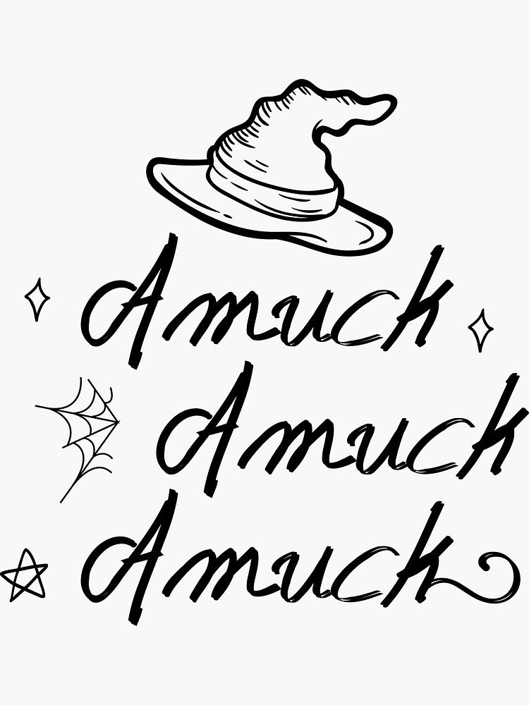 "Amuck Amuck Amuck" Sticker for Sale by m95sim | Redbubble