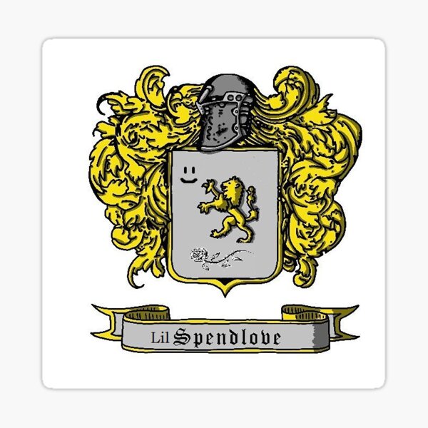 "spendlove family crest" Sticker by LilSpendlove | Redbubble