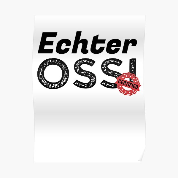 "ddr retro ossi saying" Poster by pirminio | Redbubble