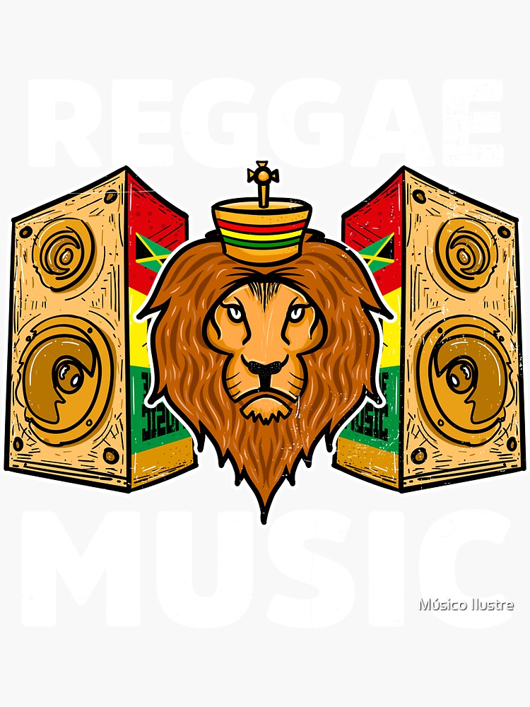 "Reggae Music Sound System Lion Speakers" Sticker for Sale by ...