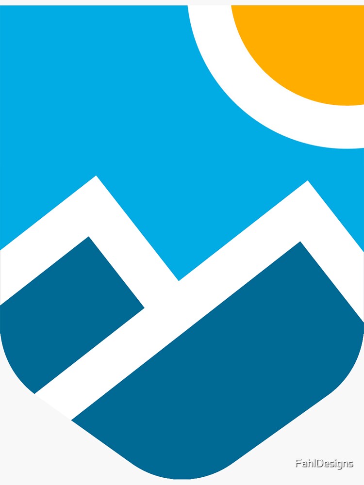 "Sun Crest Badge" Sticker for Sale by FahlDesigns | Redbubble