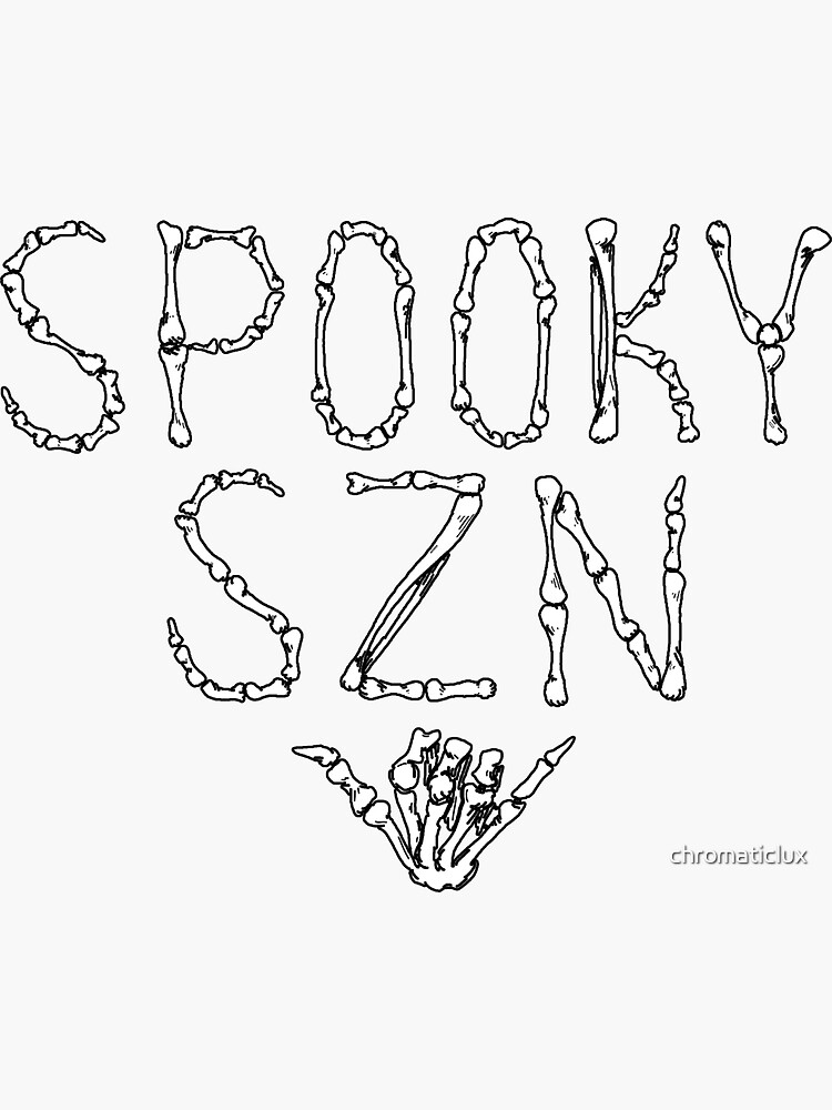 "Spooky SZN" Sticker for Sale by gouge-art | Redbubble