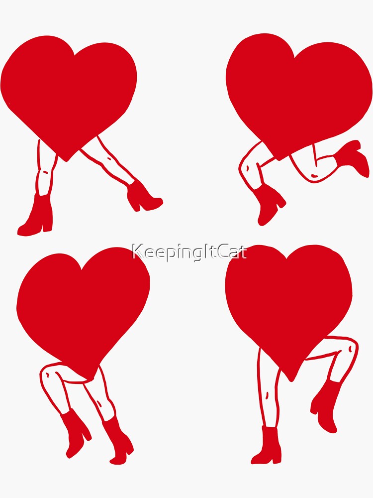 "Heart throbber" Sticker by KeepingItCat | Redbubble