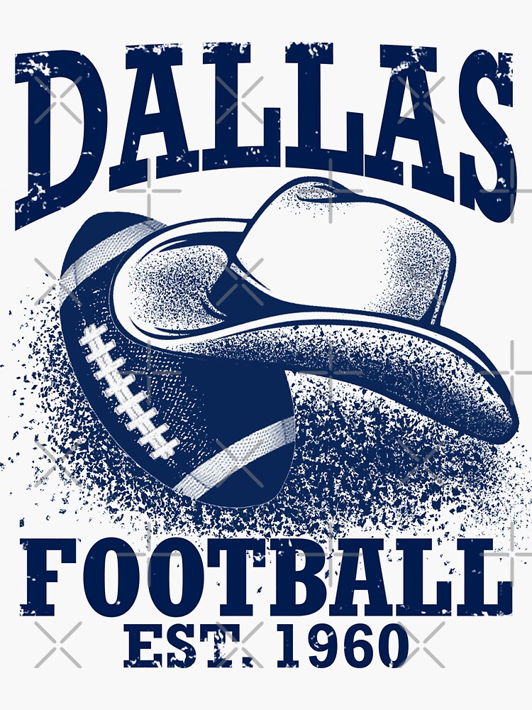 "Dallas Football, Vintage" Sticker for Sale by Poloy | Redbubble
