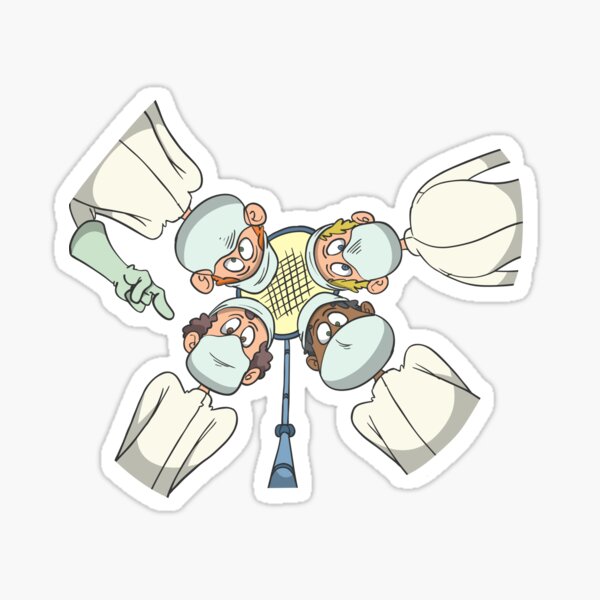 "Operating room surgery nurse doctor" Sticker by ansgarhugo | Redbubble