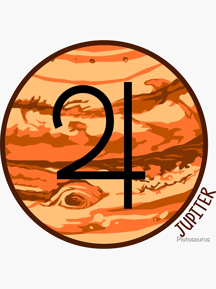 "Jupiter" Sticker for Sale by Plutosaurus | Redbubble