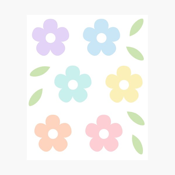"Pastel Flowers Kawaii Cute Cozy Cottagecore Aesthetic" Photographic ...