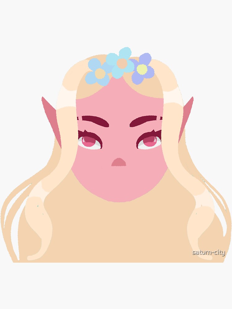 "Flower Elf Girl" Sticker by saturn-city | Redbubble