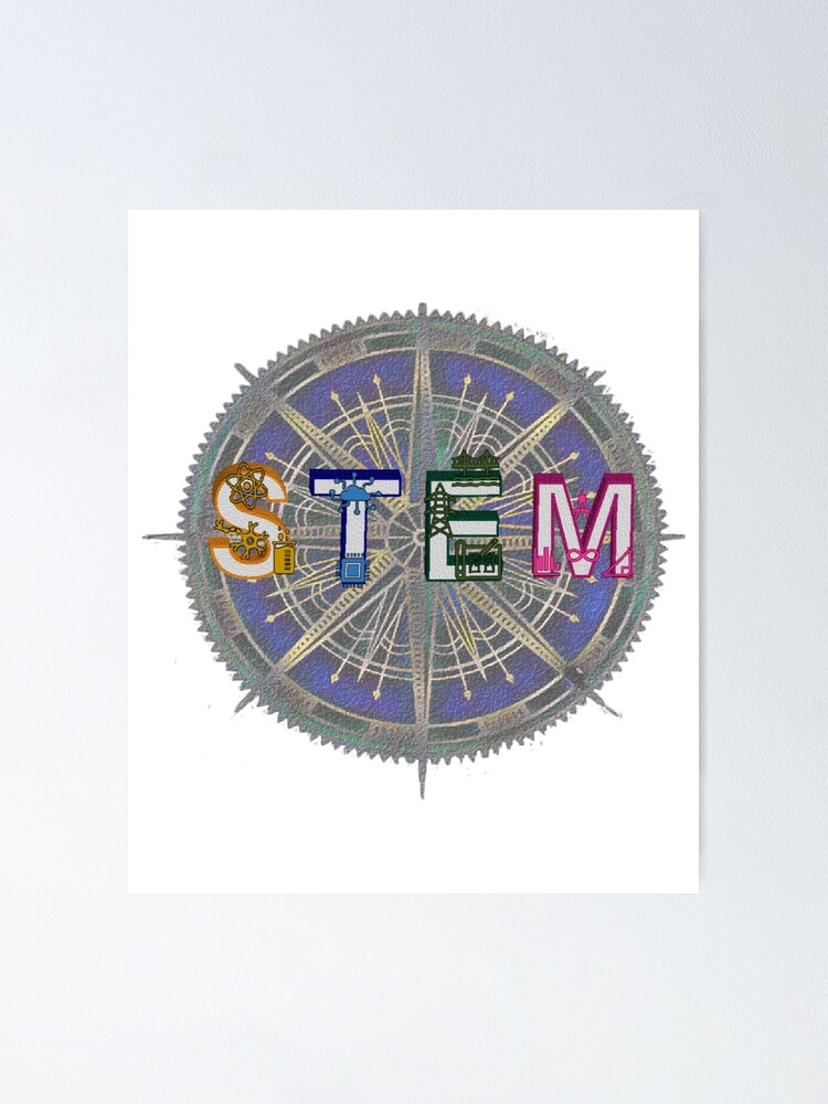 "STEM Compass" Poster by AnisaTariq | Redbubble