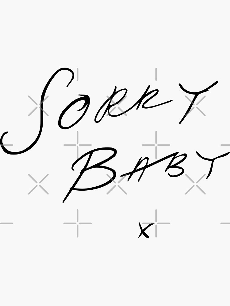 "Sorry Baby x " Sticker for Sale by Aliasotaku | Redbubble