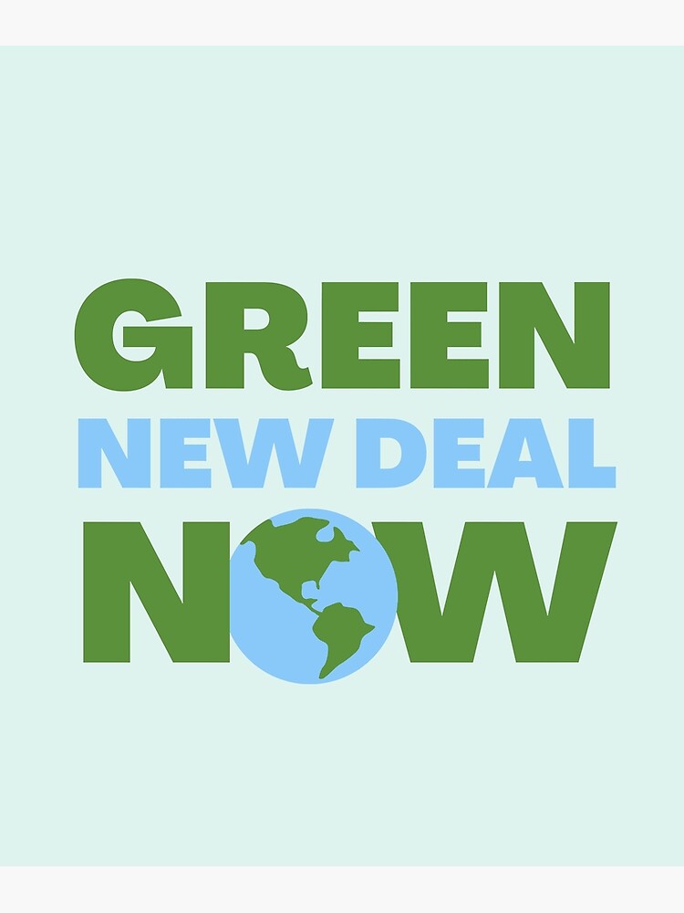 "Green New Deal Now (blue & green) - Climate Action Plan for Clean Jobs ...