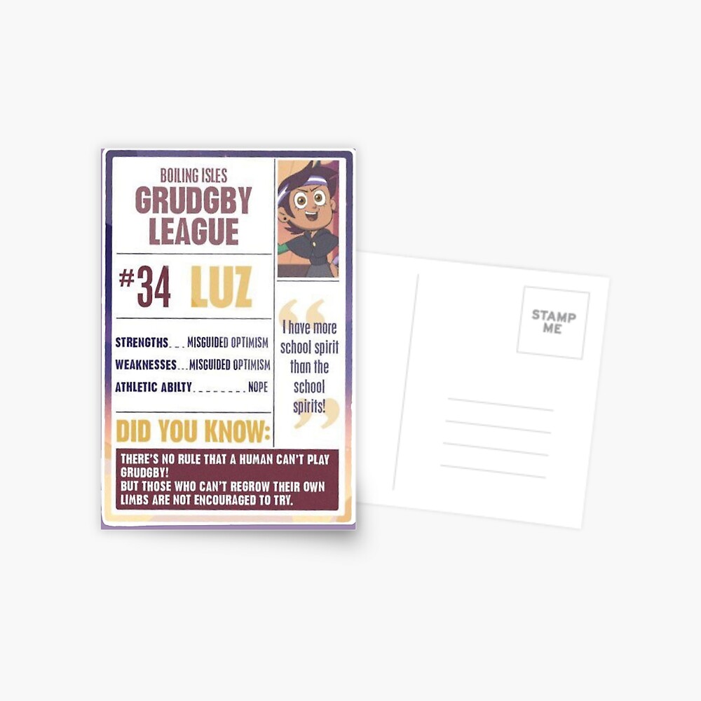 " luz boiling isles hexside grudgby league card" Postcard by ...