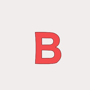 "letter b red" Sticker for Sale by ZiphGames | Redbubble