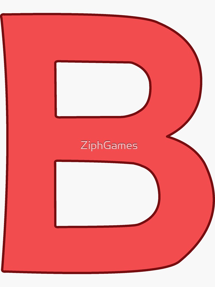 "letter b red" Sticker for Sale by ZiphGames | Redbubble