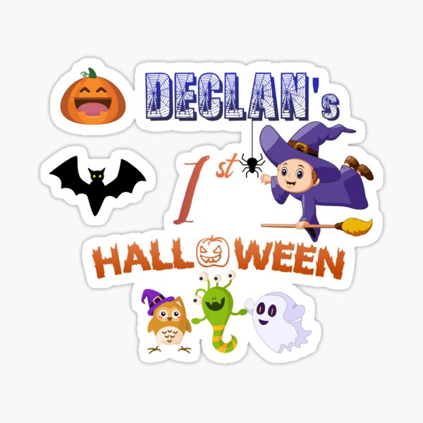 "declan first halloween " Sticker for Sale by Cities-of-world | Redbubble