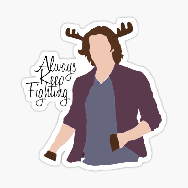 "Always Keep Fighting Moose Jared" Sticker for Sale by MorganCaroline ...