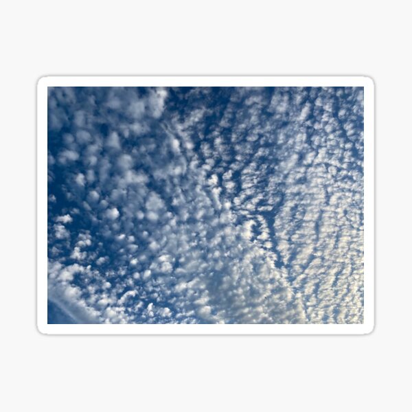 "BLUE SKY WITH BITTY STRATUS CLOUDS" Sticker by AskewViewArt | Redbubble
