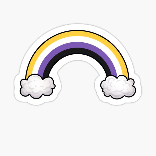 "Non Binary Rainbow" Sticker for Sale by RatedM | Redbubble