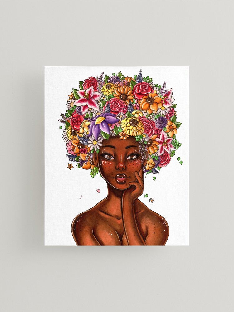 "Flower Fro" Mounted Print for Sale by CreativeCarrah | Redbubble