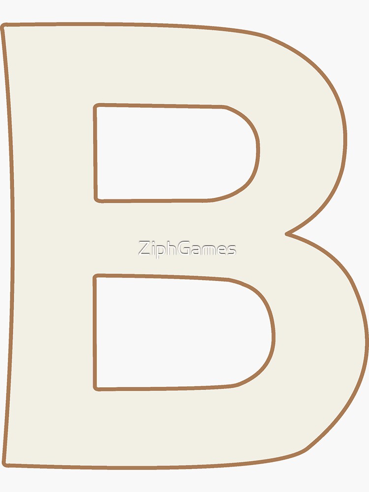 "letter b white" Sticker by ZiphGames | Redbubble