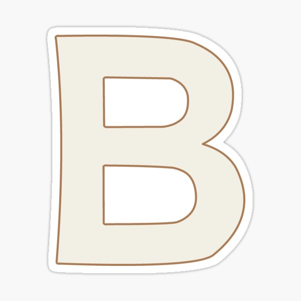 "letter b white" Sticker by ZiphGames | Redbubble