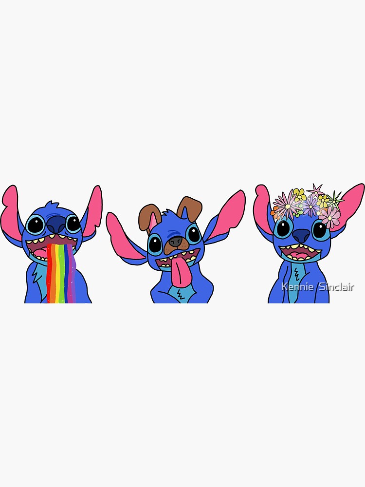 "Stitch Snapchat Filter" Sticker by kennysdrawings | Redbubble