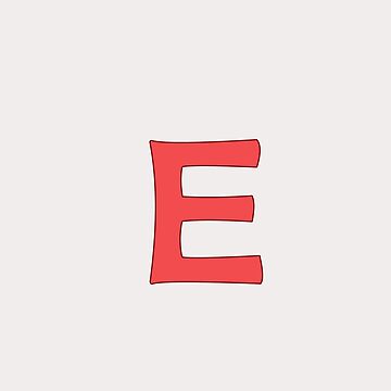 "letter e red" Sticker for Sale by ZiphGames | Redbubble
