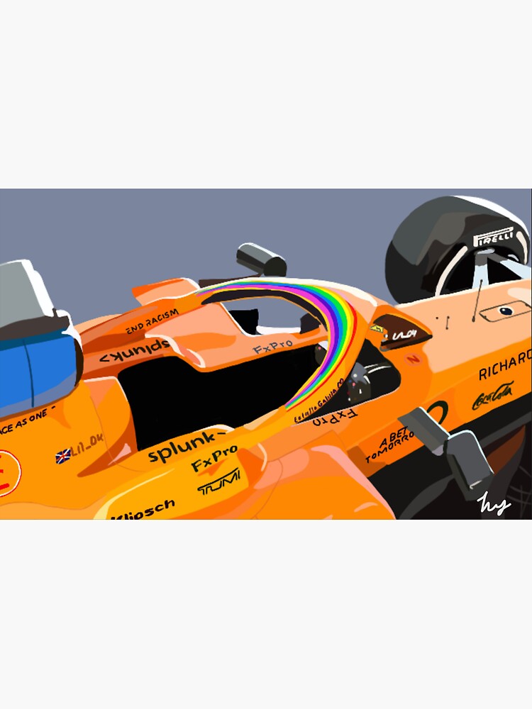 "2020 mclaren formula one race car" Sticker for Sale by hanna-yamada ...