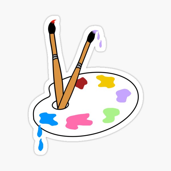 "Paint Palette" Sticker for Sale by karwilbedesigns | Redbubble