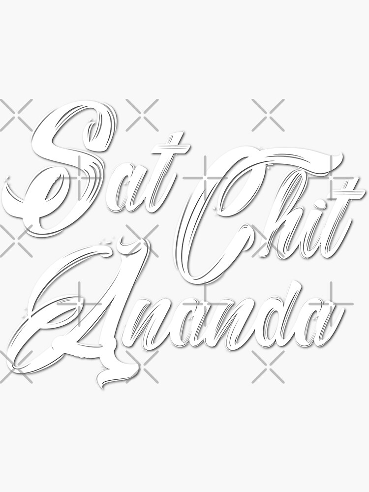 "Sat Chit Ananda (white)" Sticker for Sale by didijuca | Redbubble