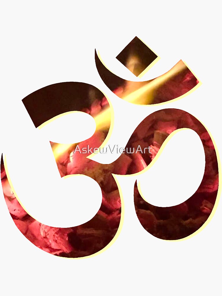 "OM FIRE ELEMENT" Sticker for Sale by AskewViewArt | Redbubble