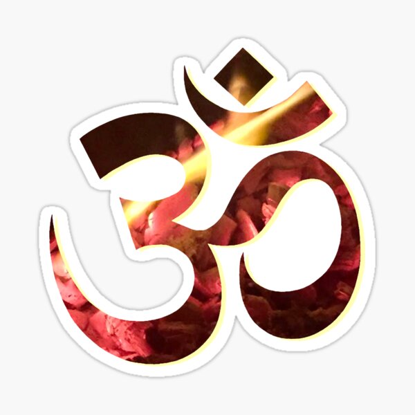 "OM FIRE ELEMENT" Sticker for Sale by AskewViewArt | Redbubble