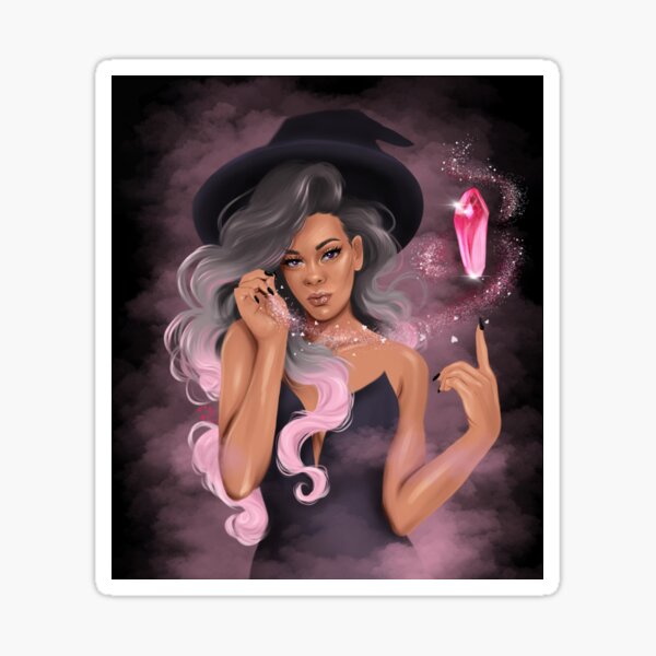 "Try Me, Witch" Sticker for Sale by Artbyaprilcoope | Redbubble