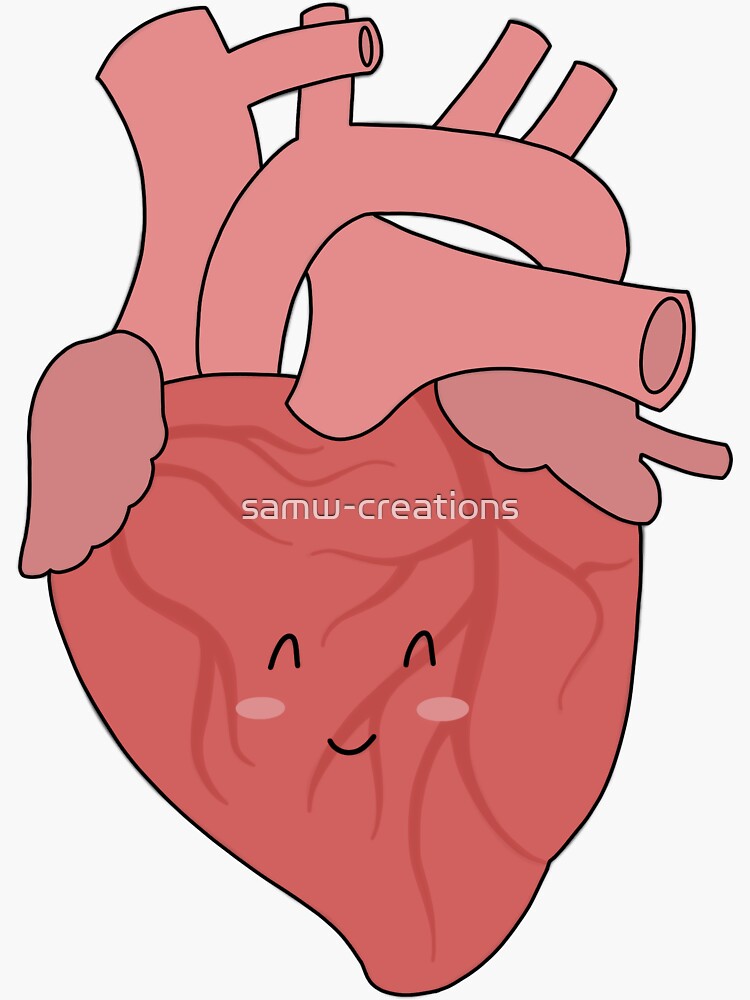 "Happy Heart Sticker" Sticker for Sale by samw-creations | Redbubble