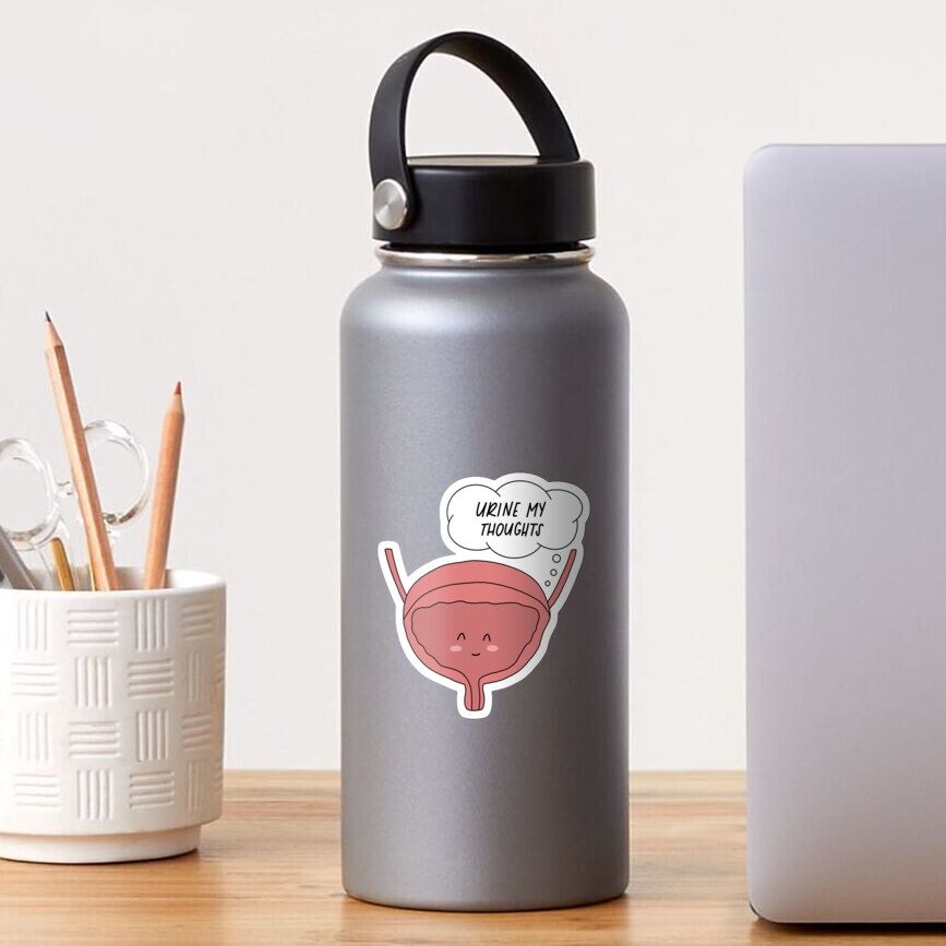 "Urine My Thoughts Cute Bladder Sticker" Sticker by samw-creations ...