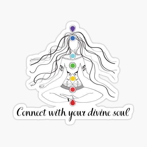 "Connect with your divine soul" Sticker for Sale by Teesgeek | Redbubble