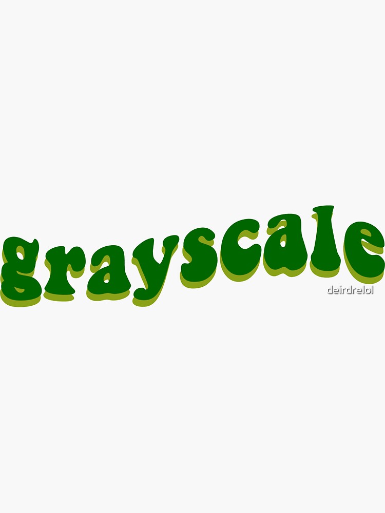 "Grayscale - Band Logo Groovy" Sticker for Sale by deirdrelol | Redbubble