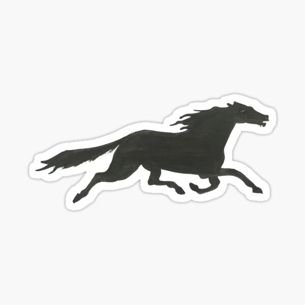 "Running Horse" Sticker for Sale by KibanaArt | Redbubble