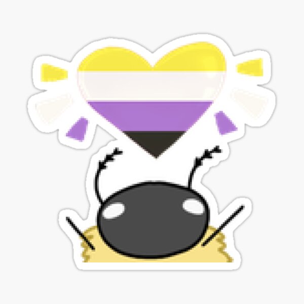 "Non-Binary Pride Bee" Sticker for Sale by Cryogenesis | Redbubble