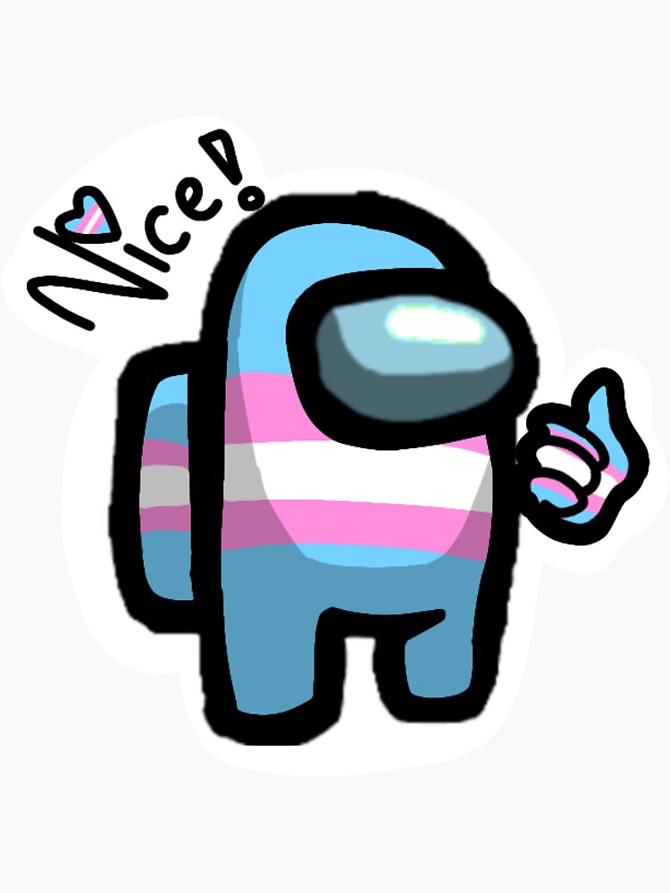 "Trans Among Us Icon Pride" Sticker by Yummy-Pride | Redbubble