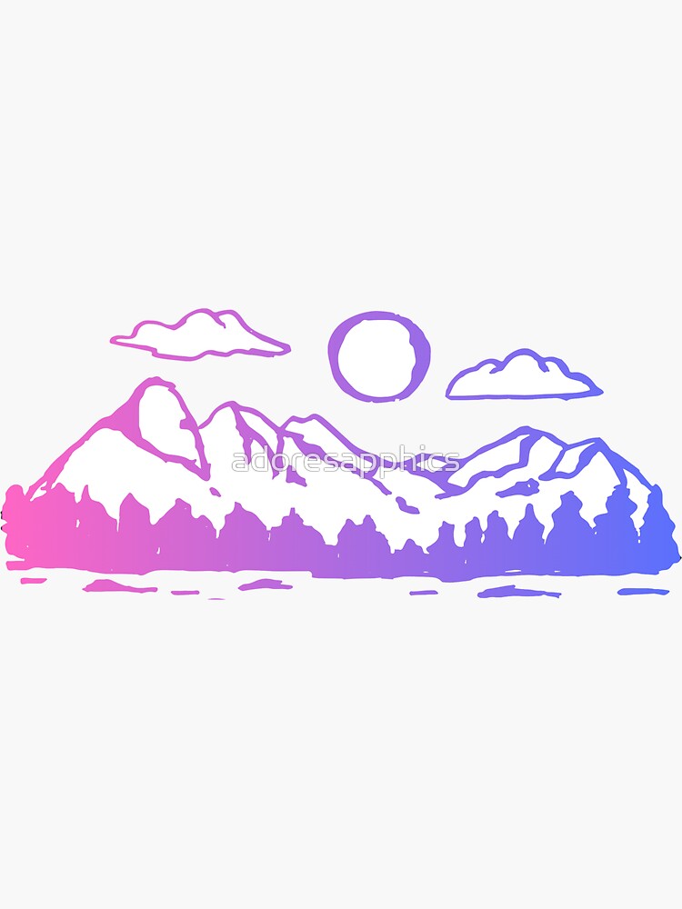 "subtle bi pride" Sticker for Sale by adoresapphics | Redbubble