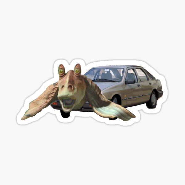 "Car Car Binks" Sticker for Sale by passiveisopod | Redbubble