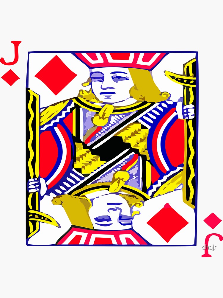 "Jack of Diamonds" Sticker for Sale by dhajr | Redbubble