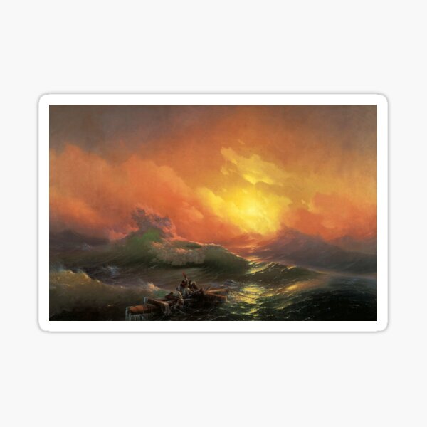 "The Ninth Wave by Ivan Aivazovsky" Sticker by Mara-Ayvazyan | Redbubble